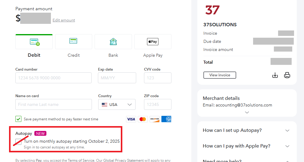 How To Set up Autopay in Quickbooks – Help Center